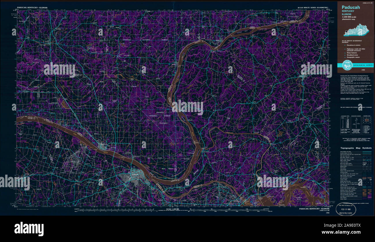 Paducah kentucky map hi-res stock photography and images - Alamy