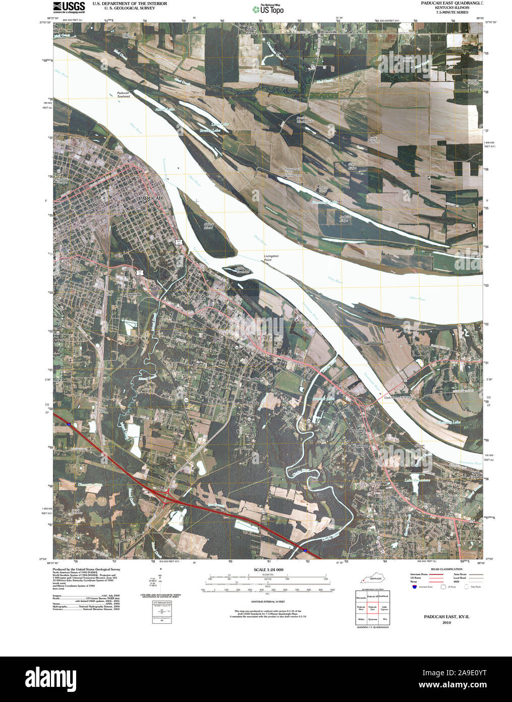 Paducah map hi-res stock photography and images - Alamy