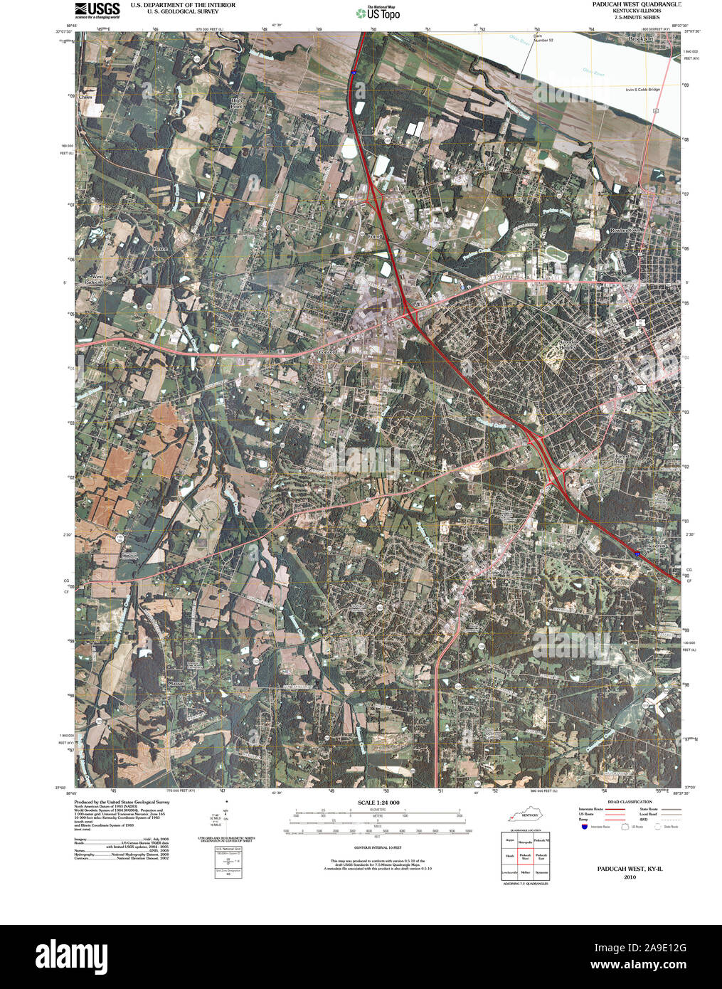 Paducah map hi-res stock photography and images - Alamy