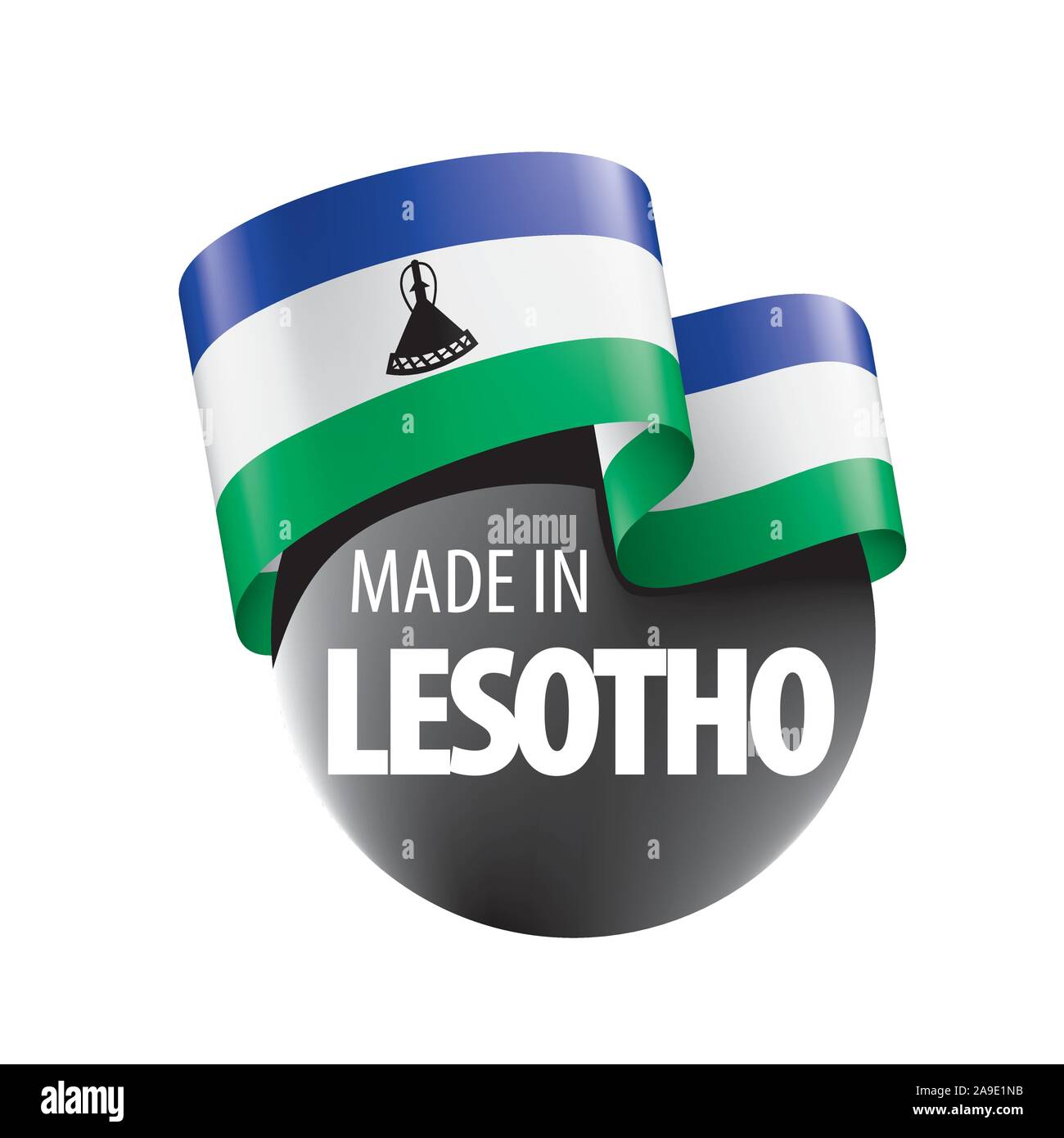 Lesotho flag, vector illustration on a white background Stock Vector ...