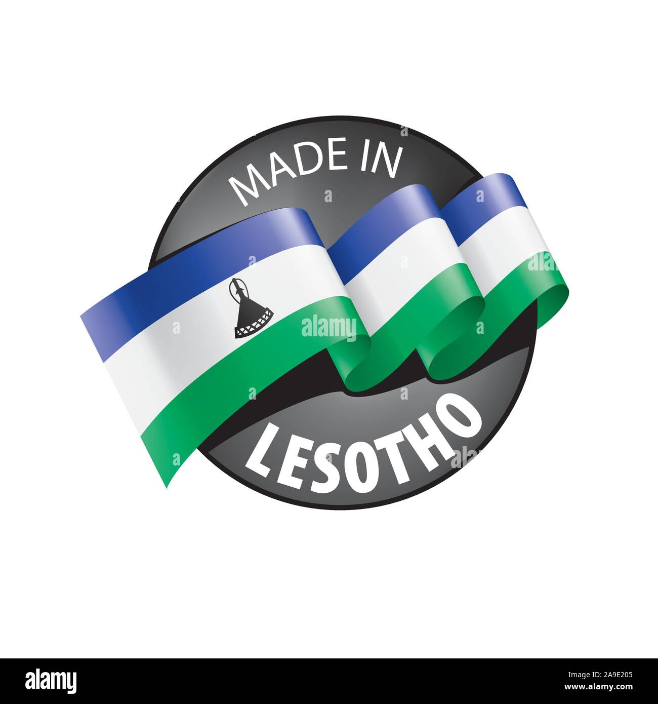 Lesotho flag, vector illustration on a white background Stock Vector ...