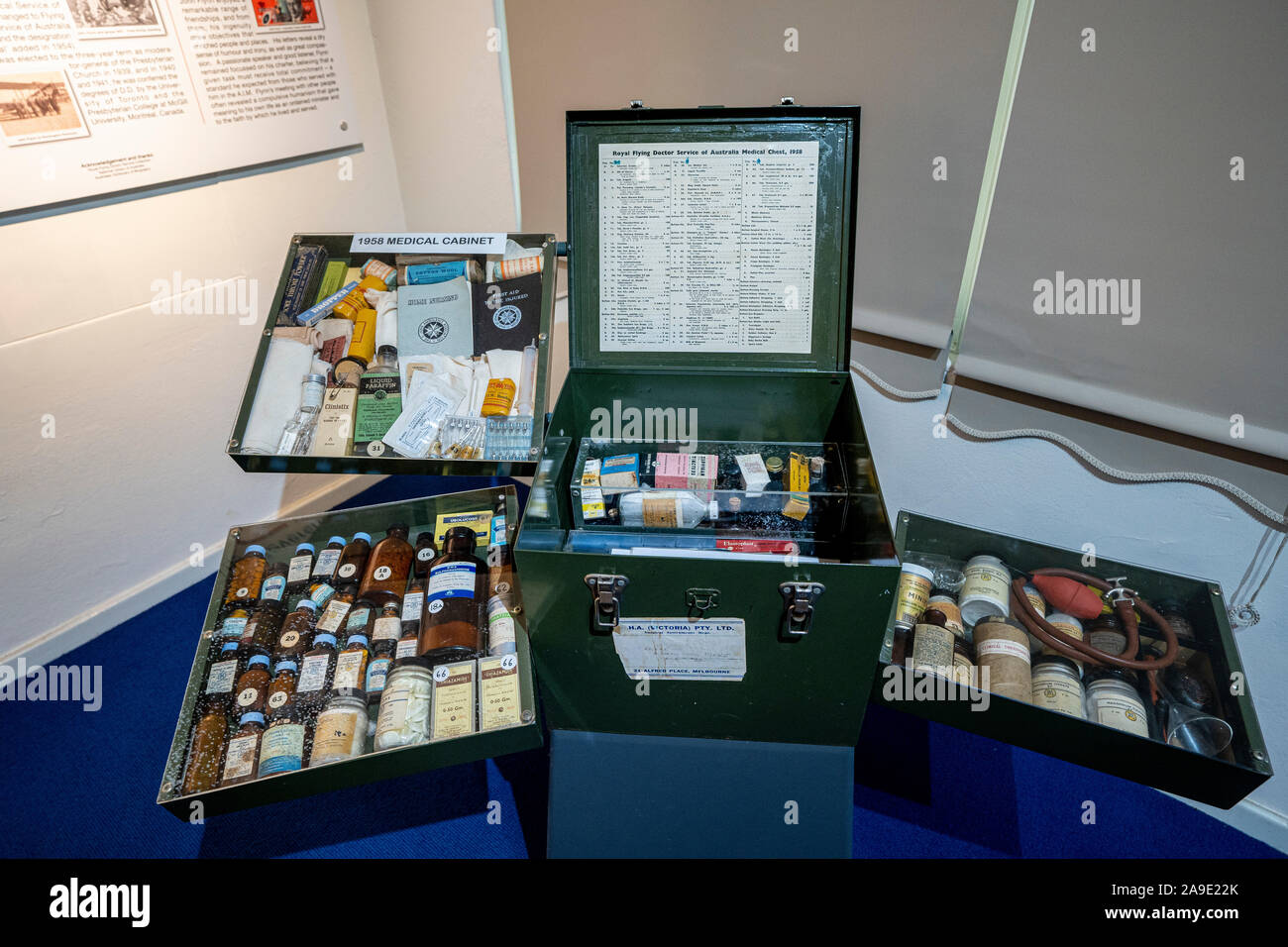 A Royal Flying Doctor Service medical chest from 1958 which was used by ...
