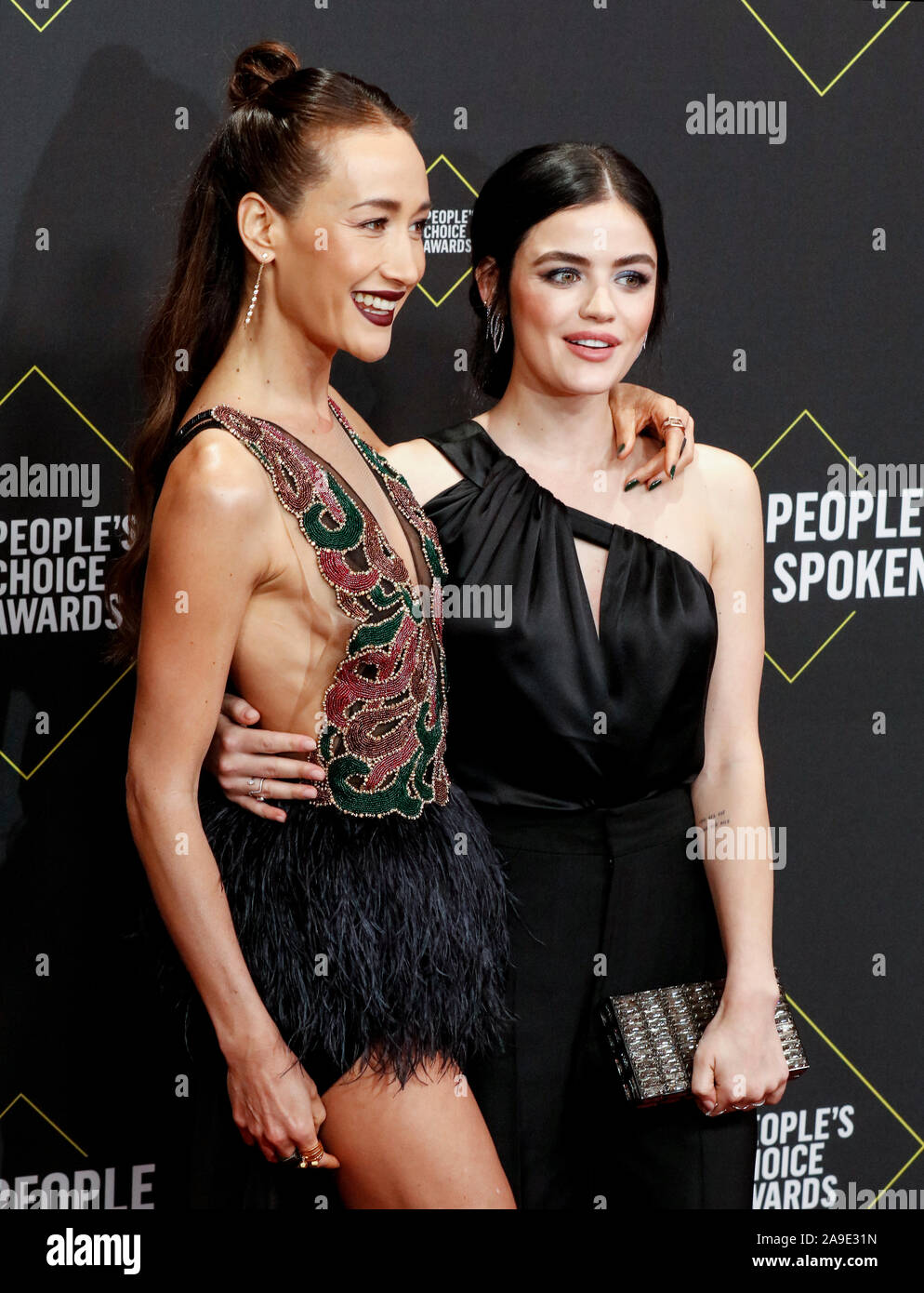 Santa Monica, CA, USA - Nov 10, 2019: Maggie Q and Lucy Hale attend ...