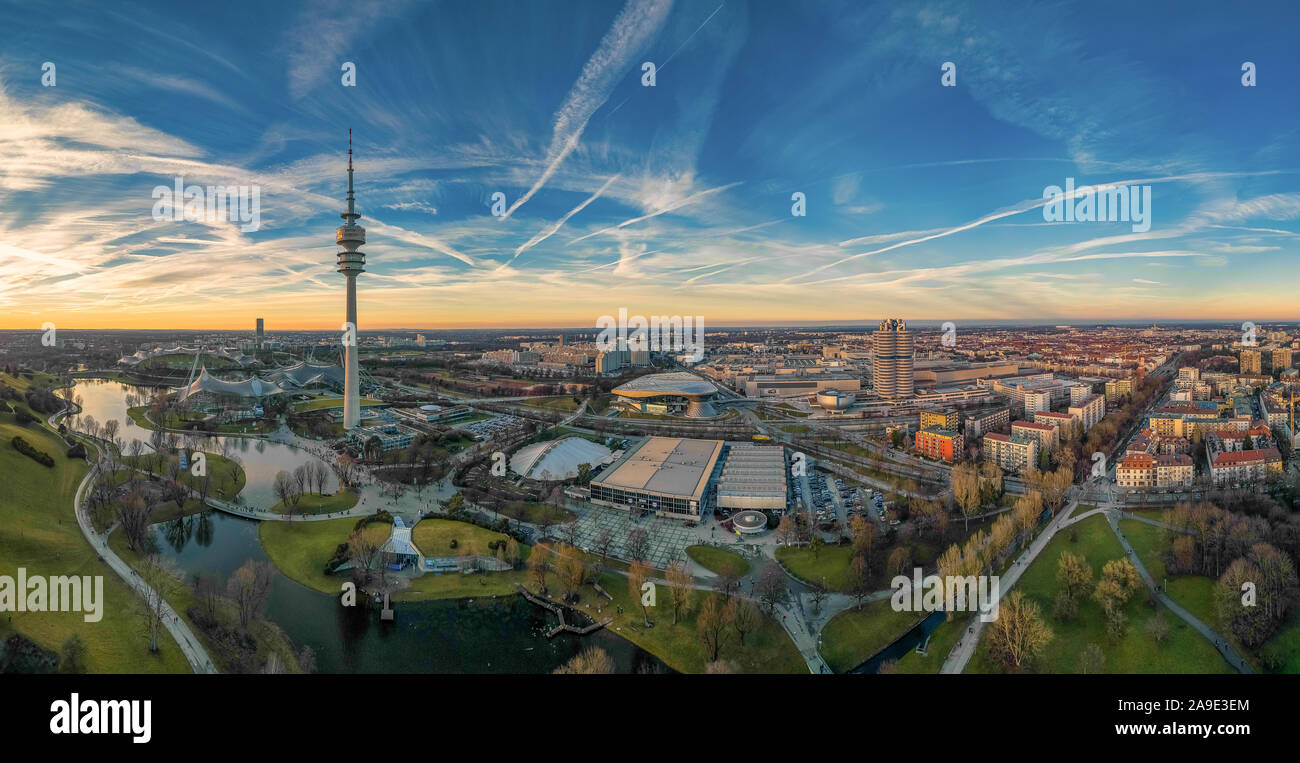 The impressive Skyline of the bavarian capital Munich Stock Photo - Alamy