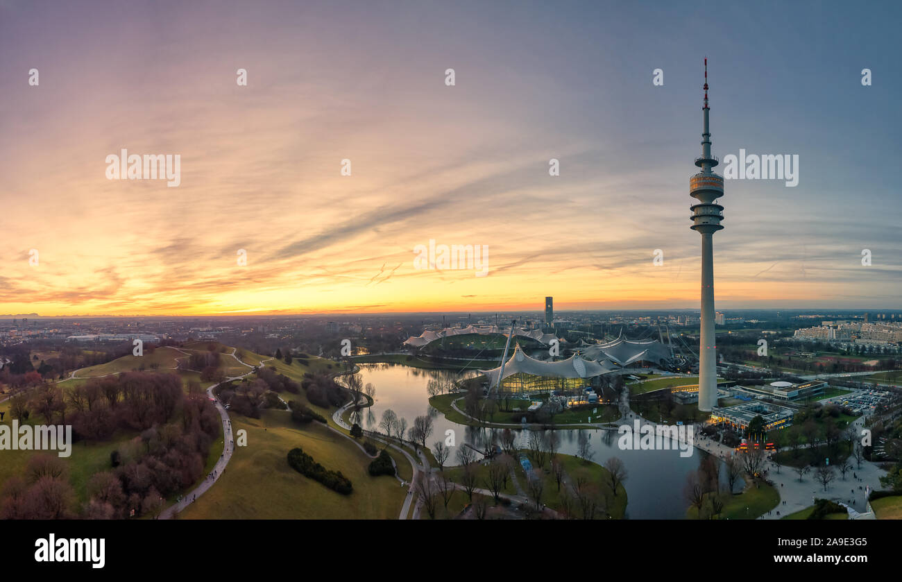 The impressive Skyline of the bavarian capital Munich Stock Photo - Alamy