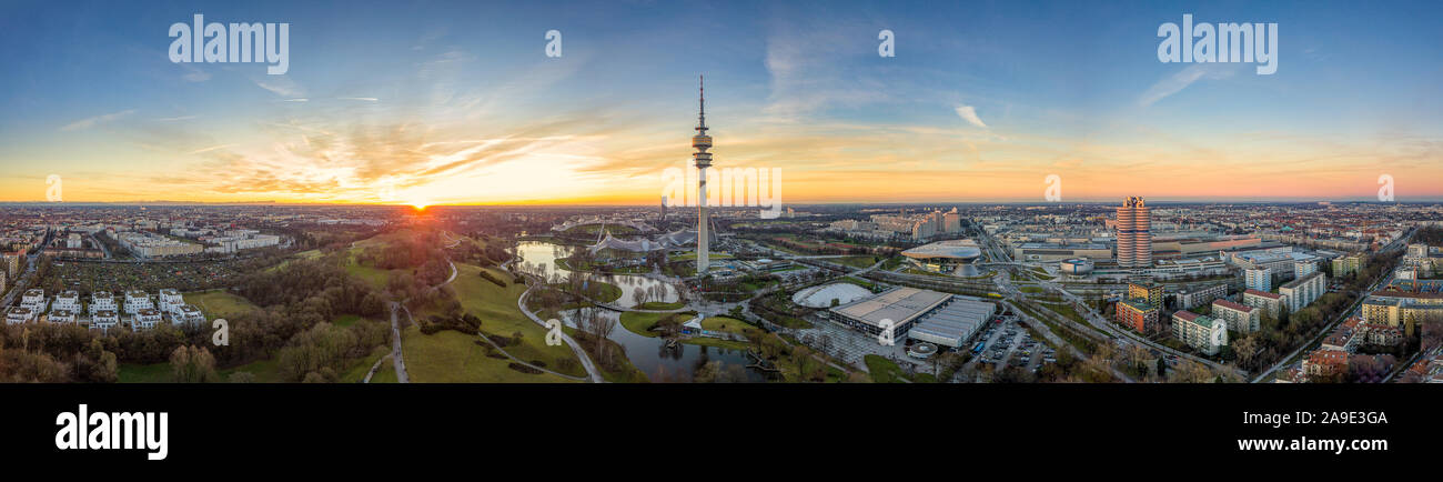 The impressive Skyline of the bavarian capital Munich Stock Photo - Alamy