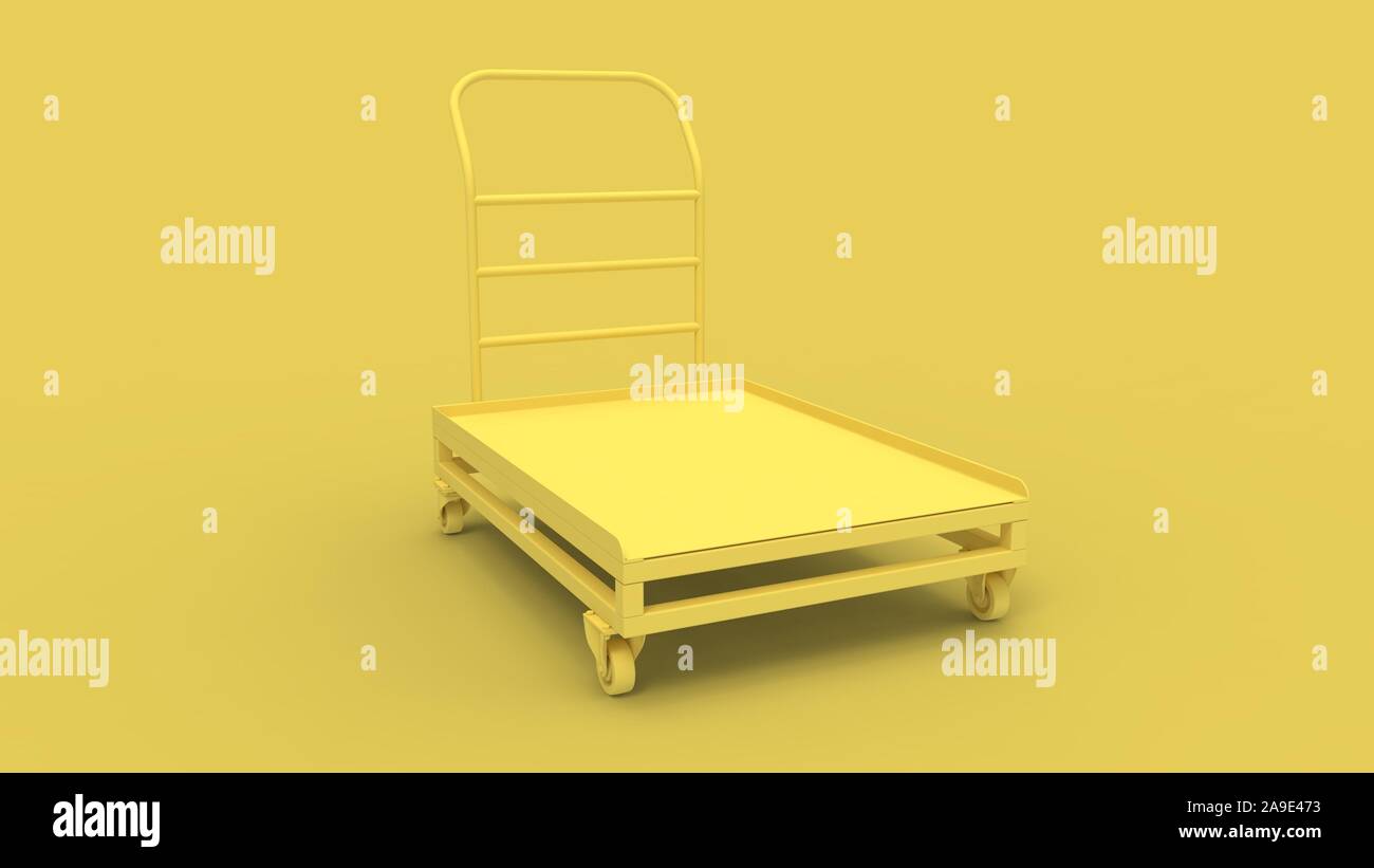 3d rendering of a push cart isolated in studio background Stock Photo ...