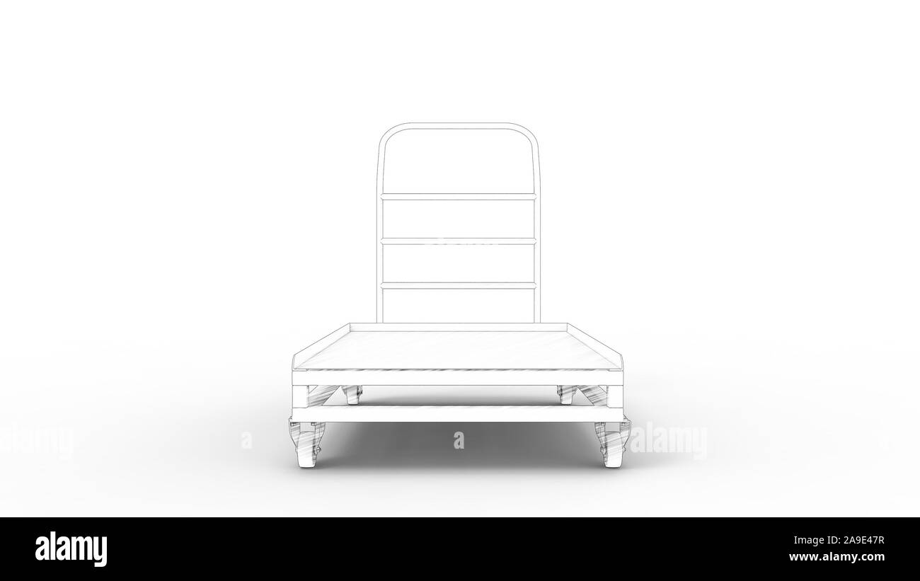 3d rendering of a push cart isolated in studio background Stock Photo ...