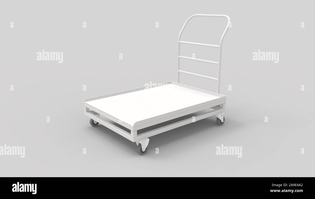 3d rendering of a push cart isolated in studio background Stock Photo ...