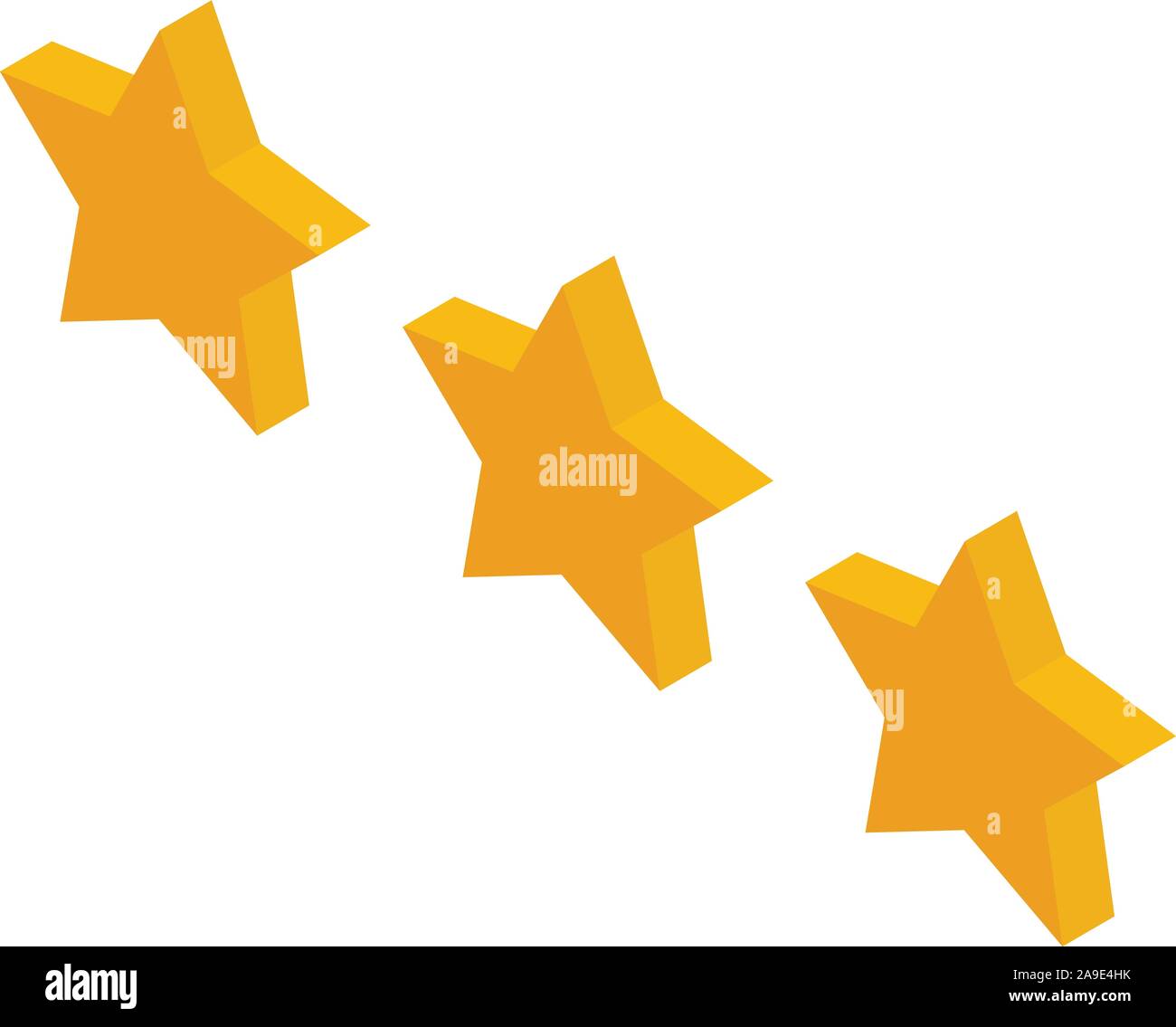 Three star rating icon, isometric style Stock Vector Image & Art - Alamy