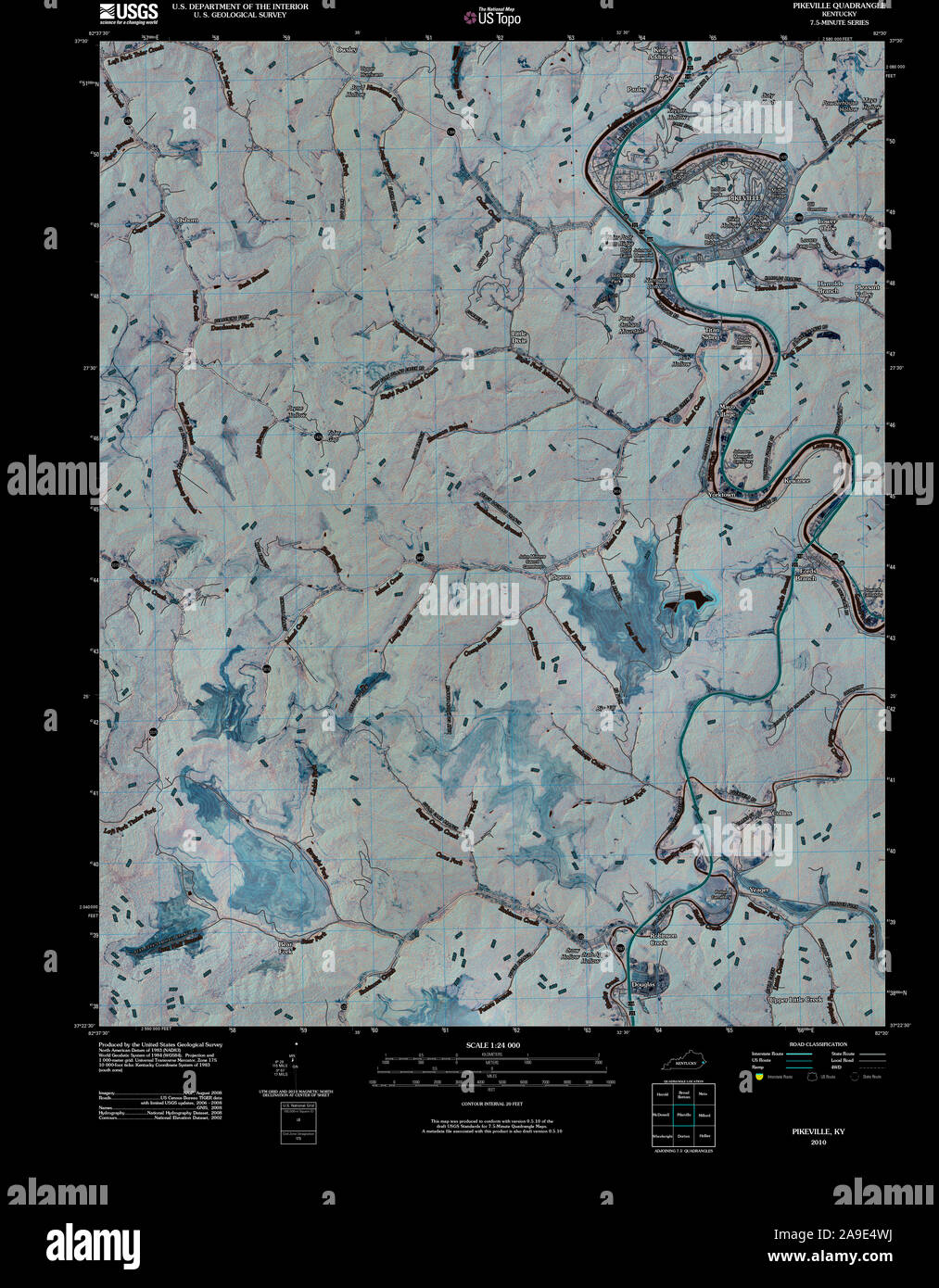 Pikeville map hi-res stock photography and images - Alamy