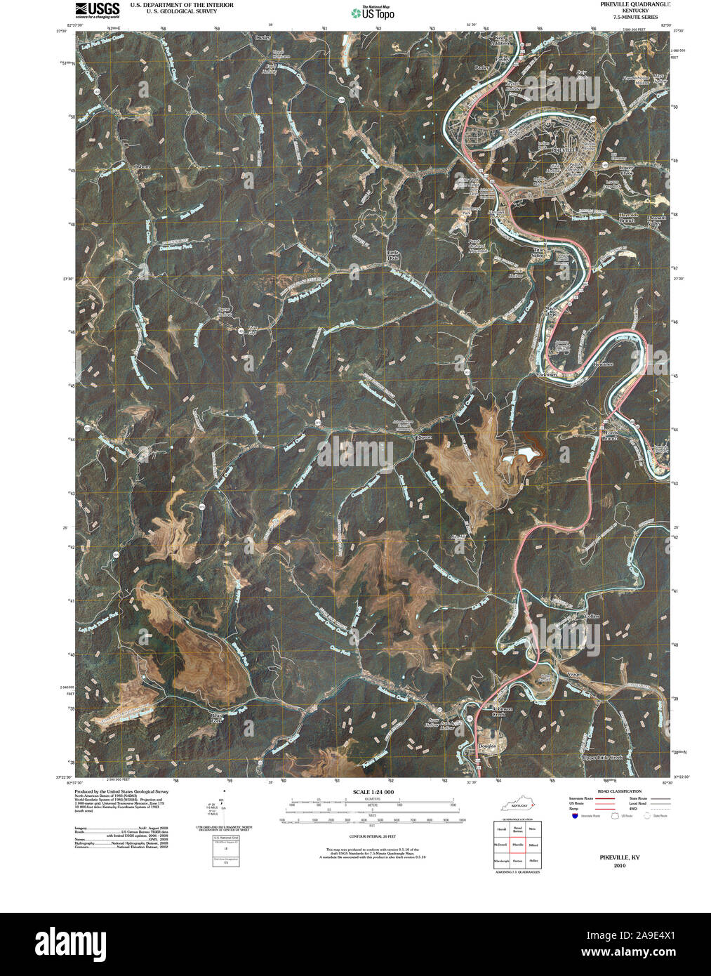 Map of pikeville hi-res stock photography and images - Alamy