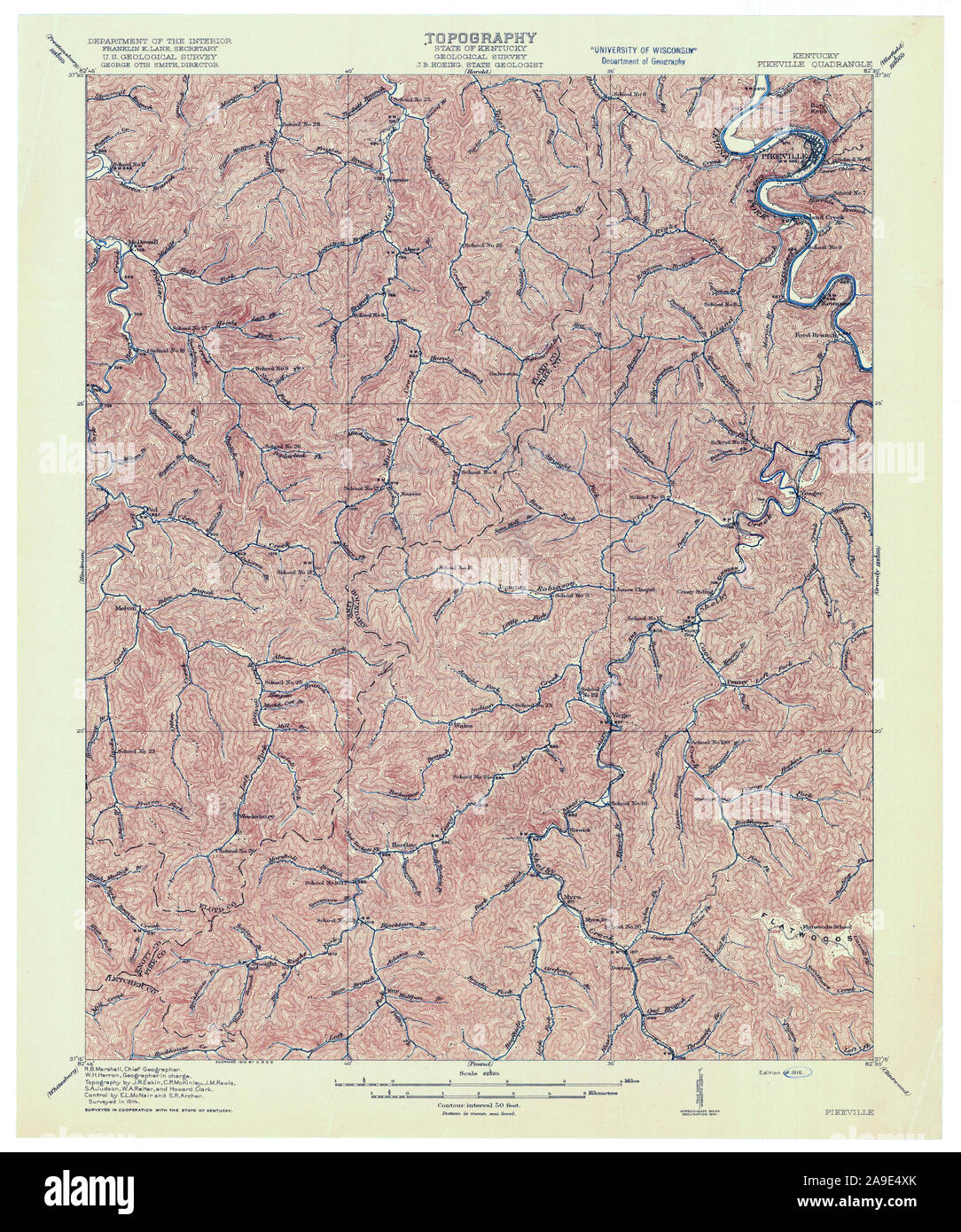 Map of pikeville hi-res stock photography and images - Alamy