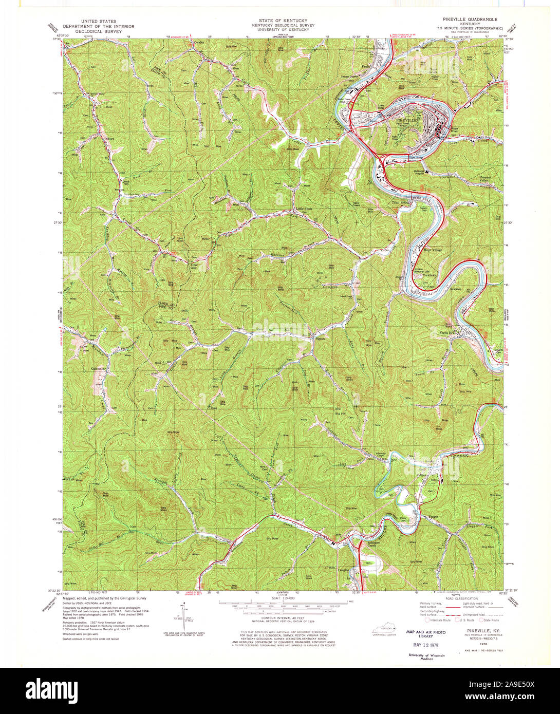 Map of pikeville hi-res stock photography and images - Alamy
