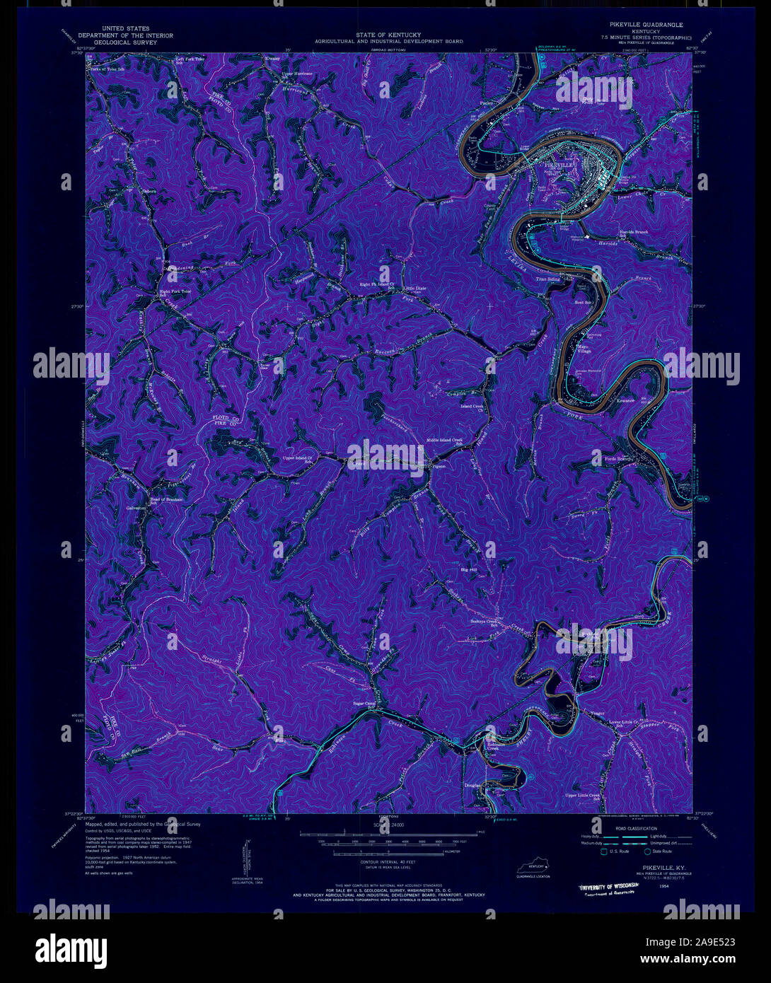 Map of pikeville hi-res stock photography and images - Alamy