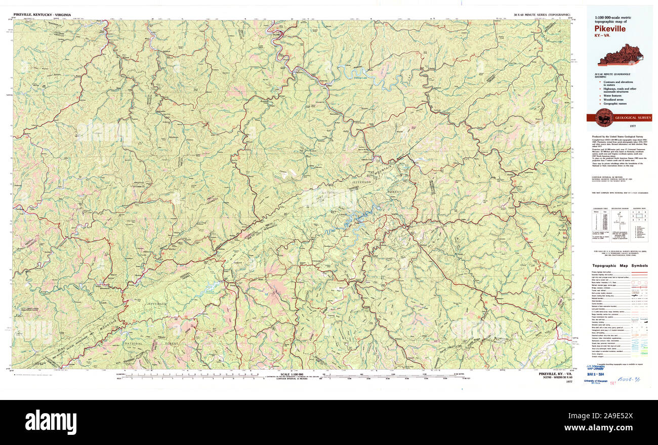 Map of pikeville hi-res stock photography and images - Alamy