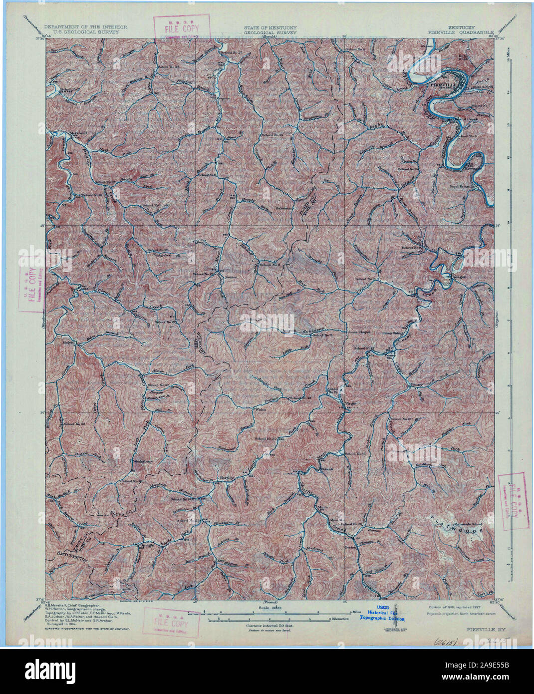 Pikeville kentucky map hi-res stock photography and images - Alamy