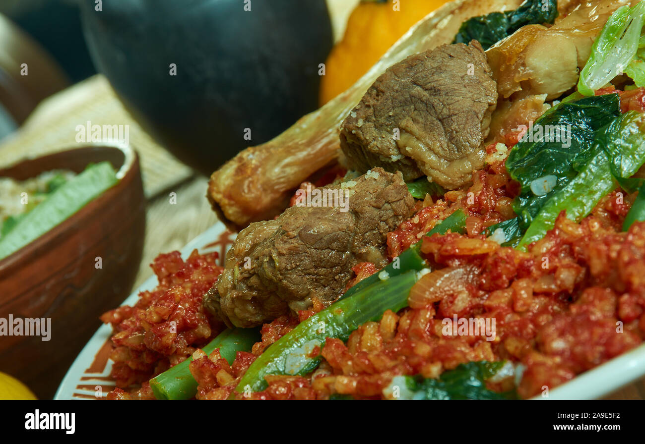 Jollof Rice, one-pot rice dish, Cameroonian national cuisine ...