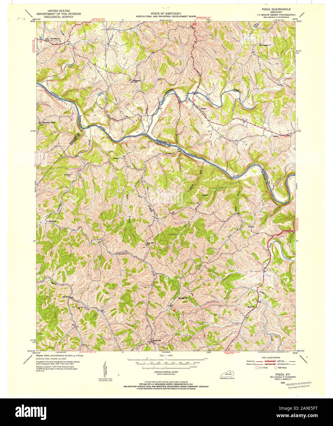 Piqua map hi-res stock photography and images - Alamy