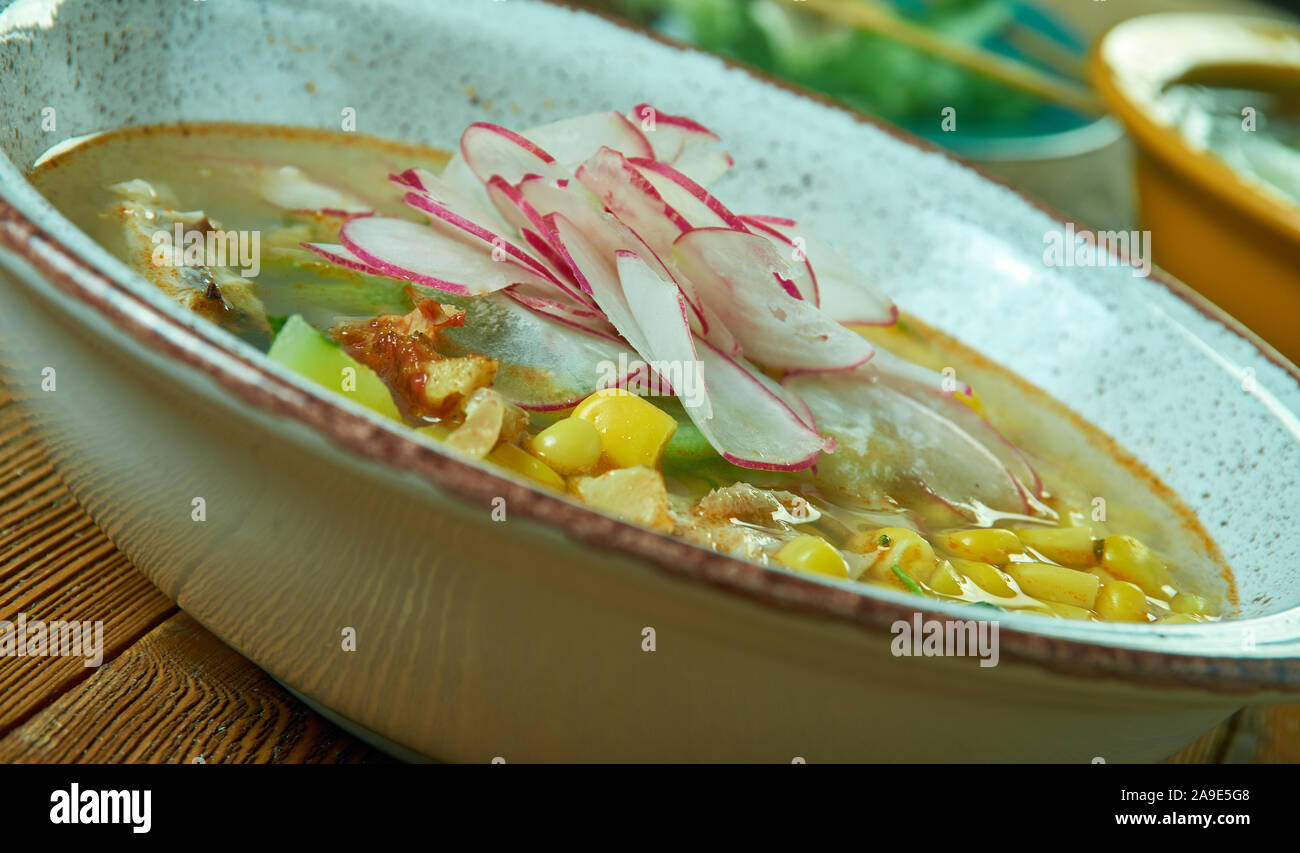 Pozole rojo, Authentic Traditional Mexican pozole Stock Photo - Alamy