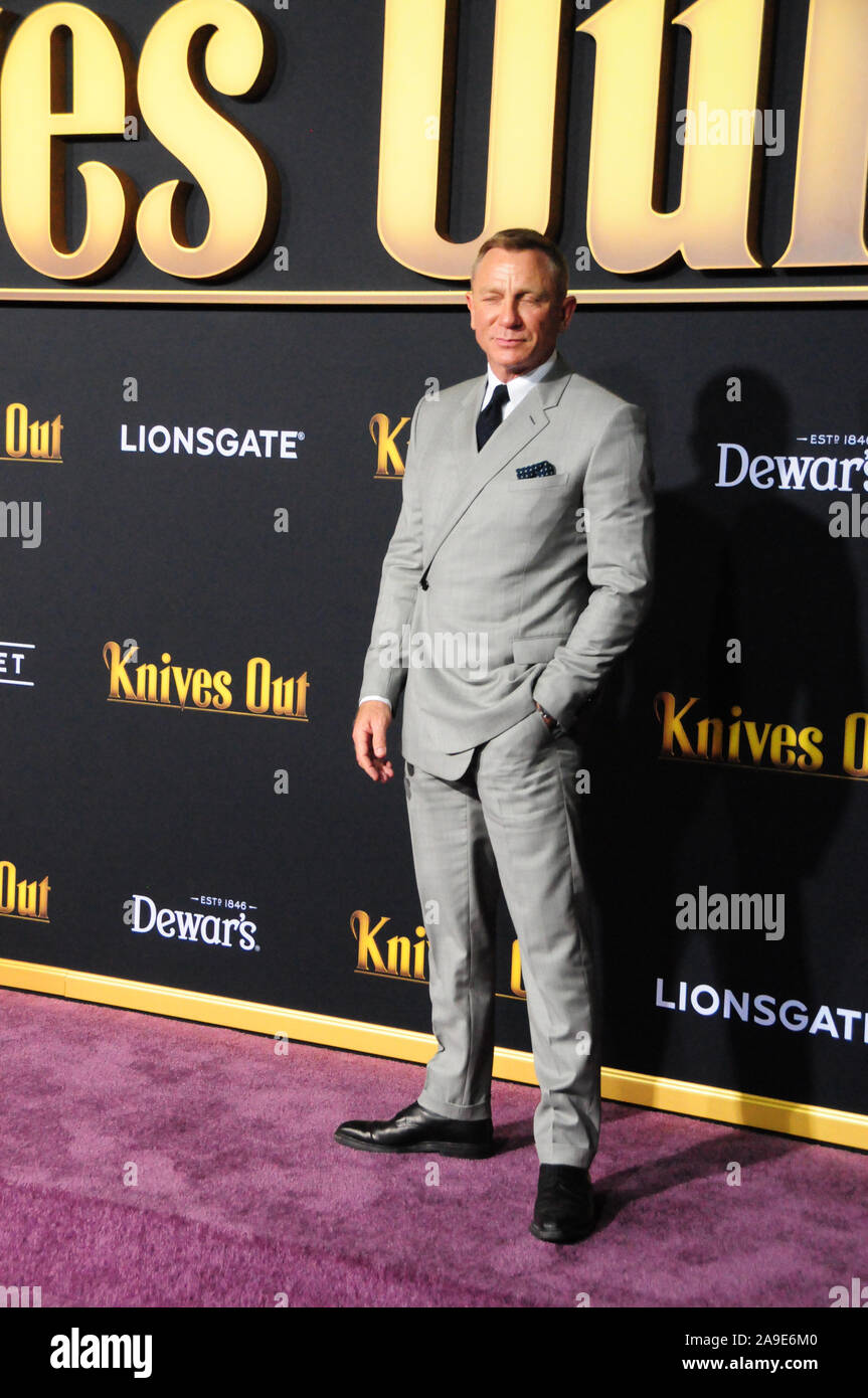 Los Angeles, California, USA 14th November 2019 Actor Daniel Craig ...