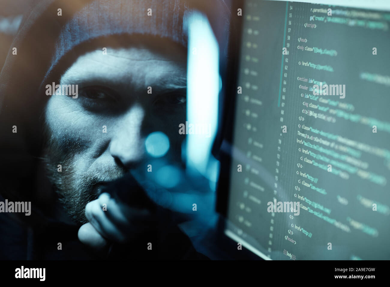 Data monitor serious hi-res stock photography and images - Alamy