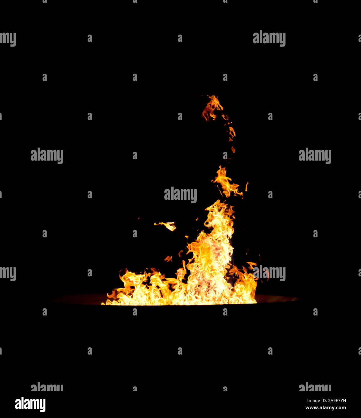 An image of a nice fire on black background Stock Photo - Alamy