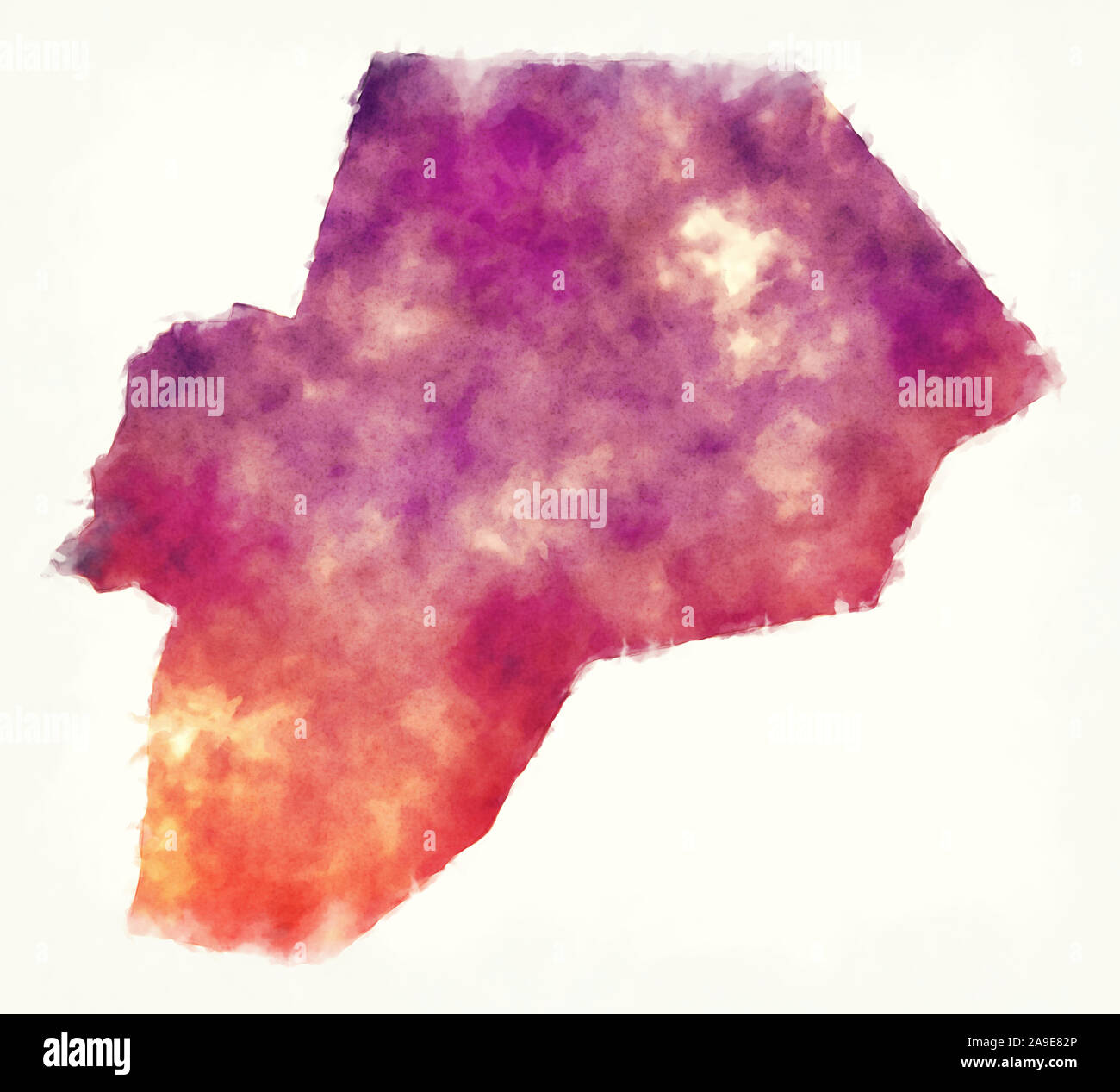 Maan Jordan governorate map grey illustration silhouette shape Stock ...