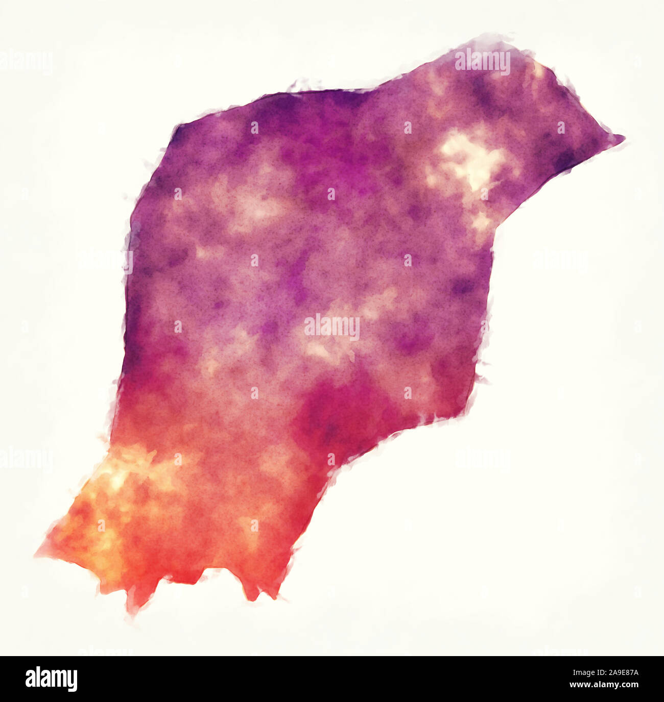 Ajloun Jordan governorate map grey illustration silhouette shape Stock ...