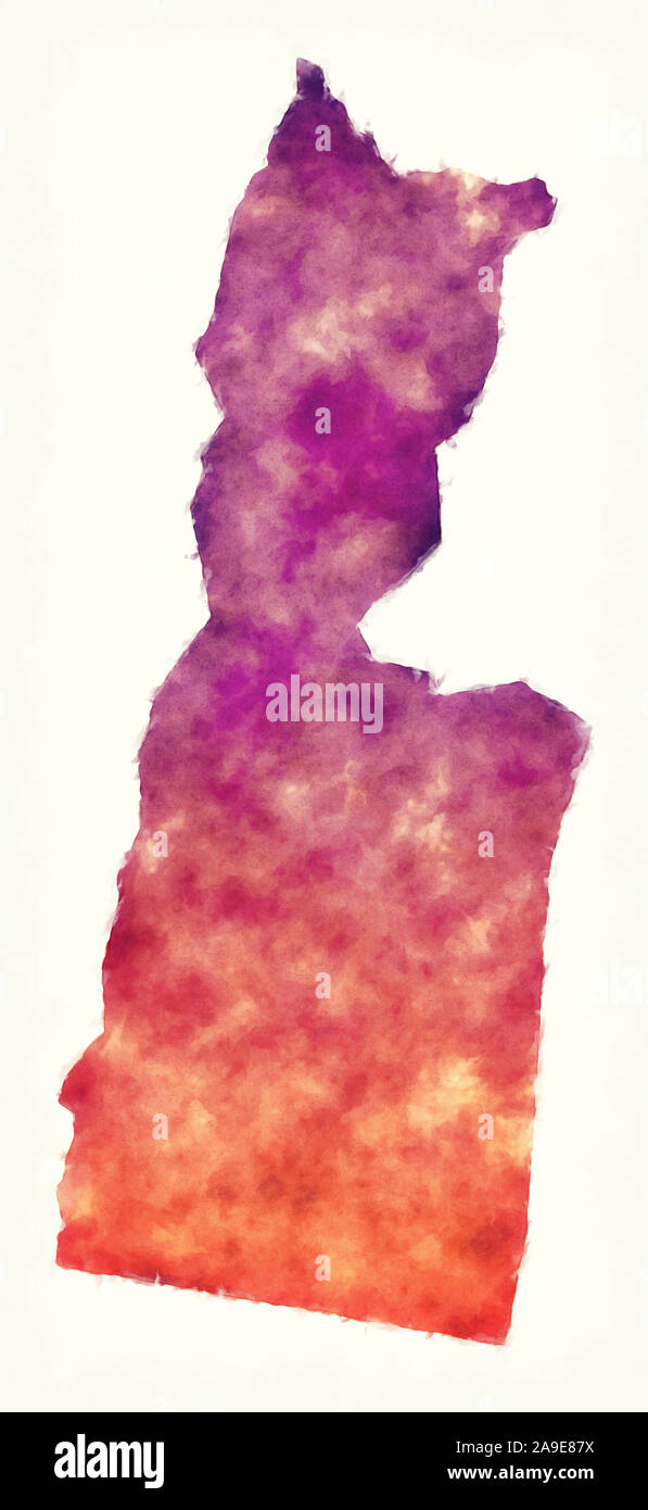 Aqabah Jordan governorate map grey illustration silhouette shape Stock ...