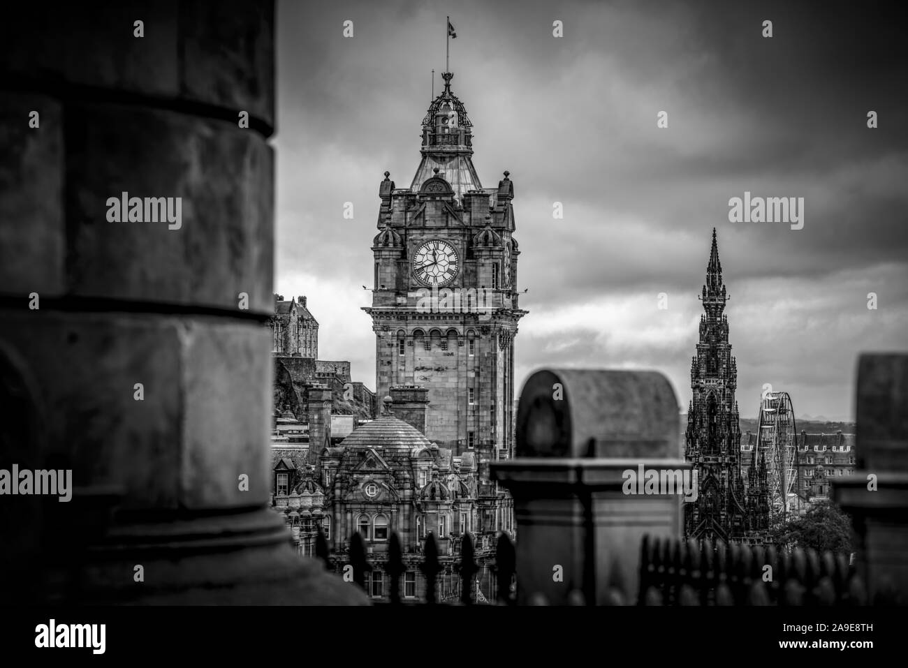 Europe, Great Britain, Scotland, Edinburgh, lookout, Caltone Hill ...