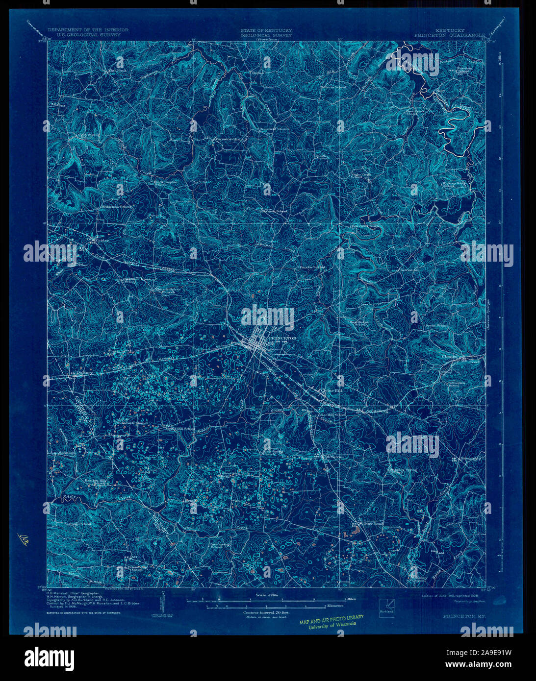 Princeton kentucky map hi-res stock photography and images - Alamy