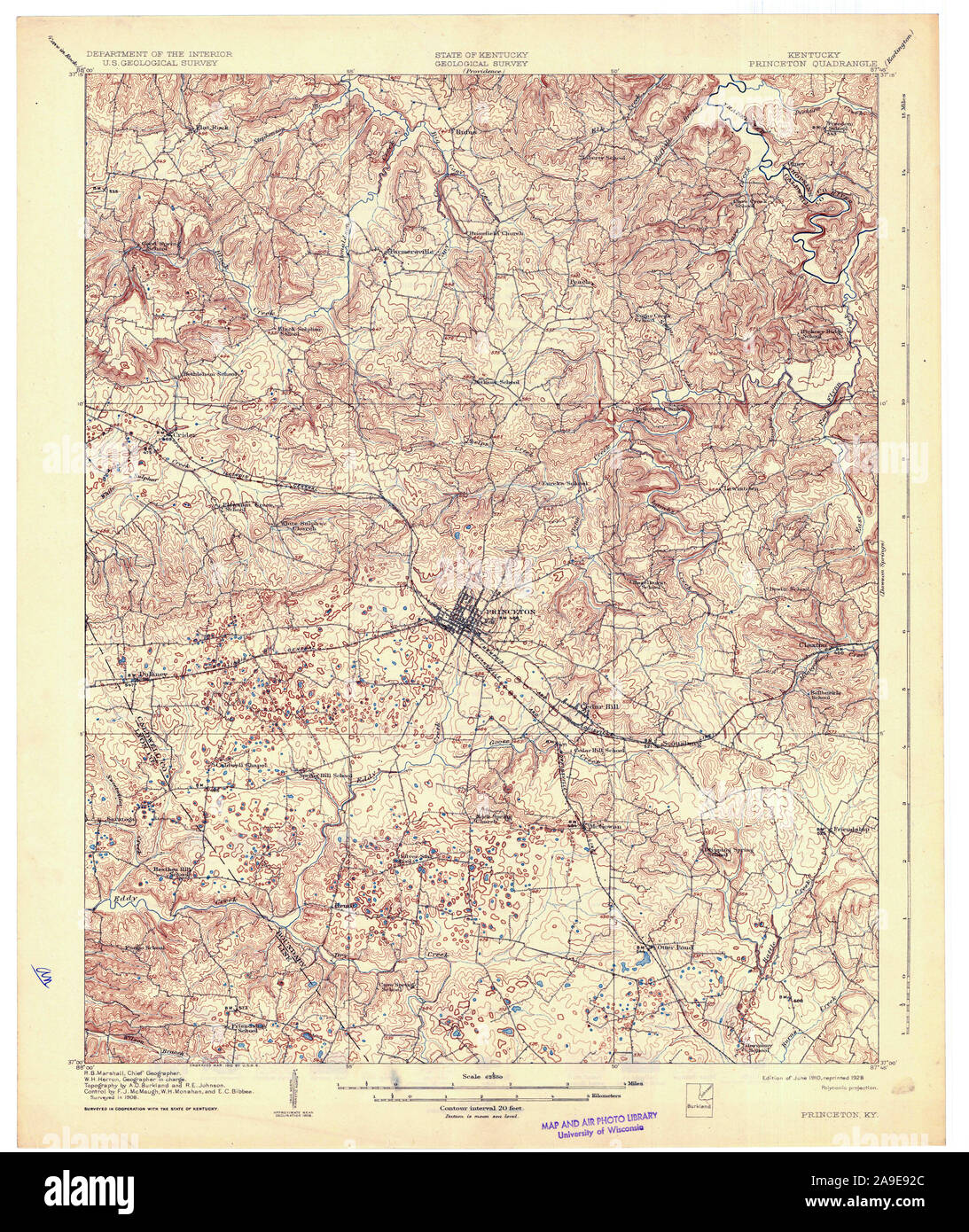 Princeton Kentucky Map High Resolution Stock Photography and Images - Alamy