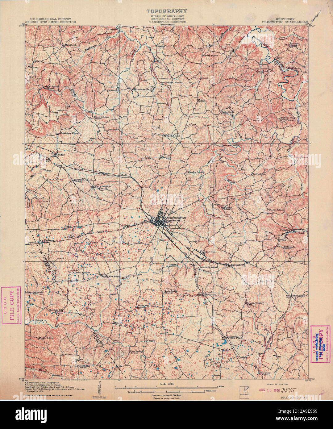 Princeton kentucky map hi-res stock photography and images - Alamy