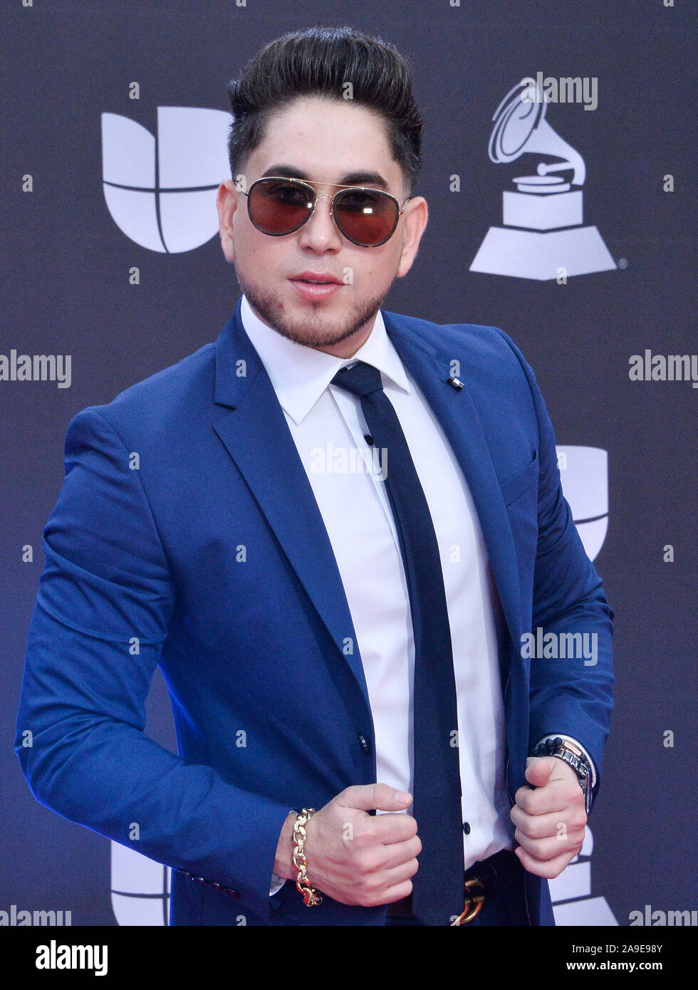 Las Vegas, United States. 14th Nov, 2019. Singer El Bebeto arrives on ...