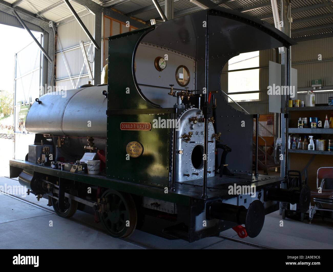 An old Saddle Tank Steam Engine built in 1905 being restored in a ...