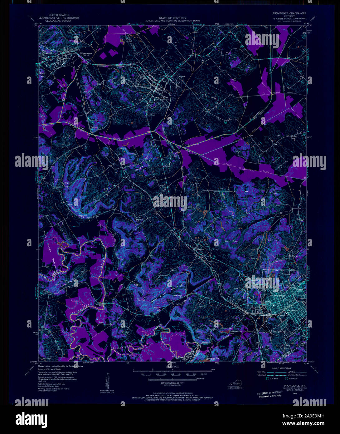 Providence kentucky map hi-res stock photography and images - Alamy