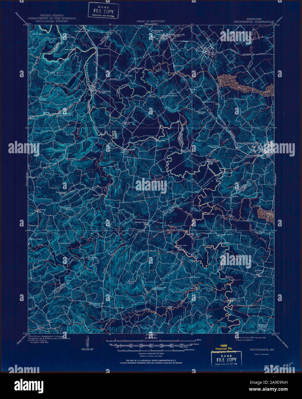 Providence kentucky map hi-res stock photography and images - Alamy