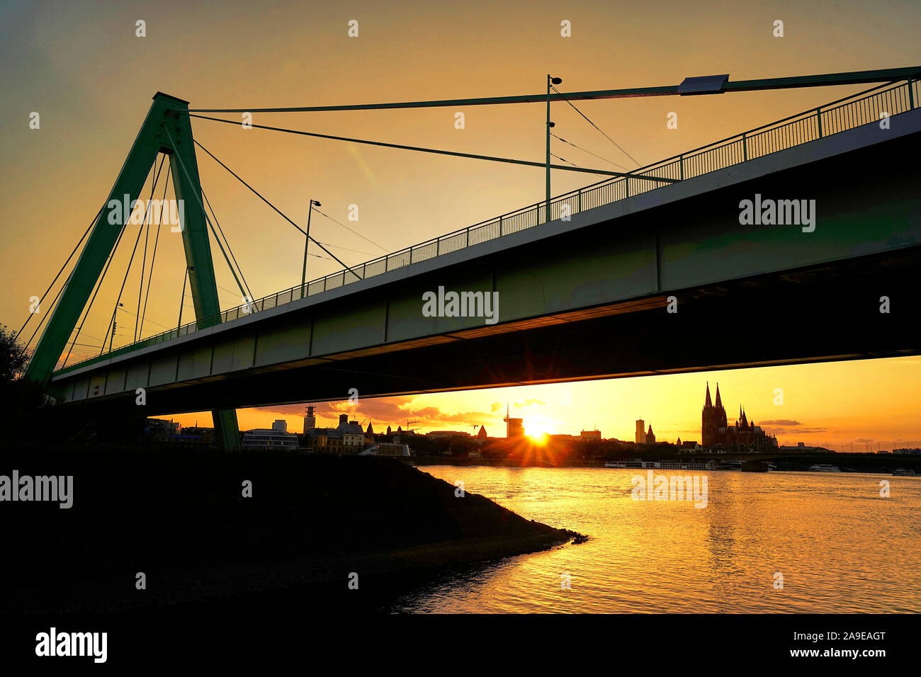 Germany, North Rhine-Westphalia, Cologne, river Severin from below, the ...