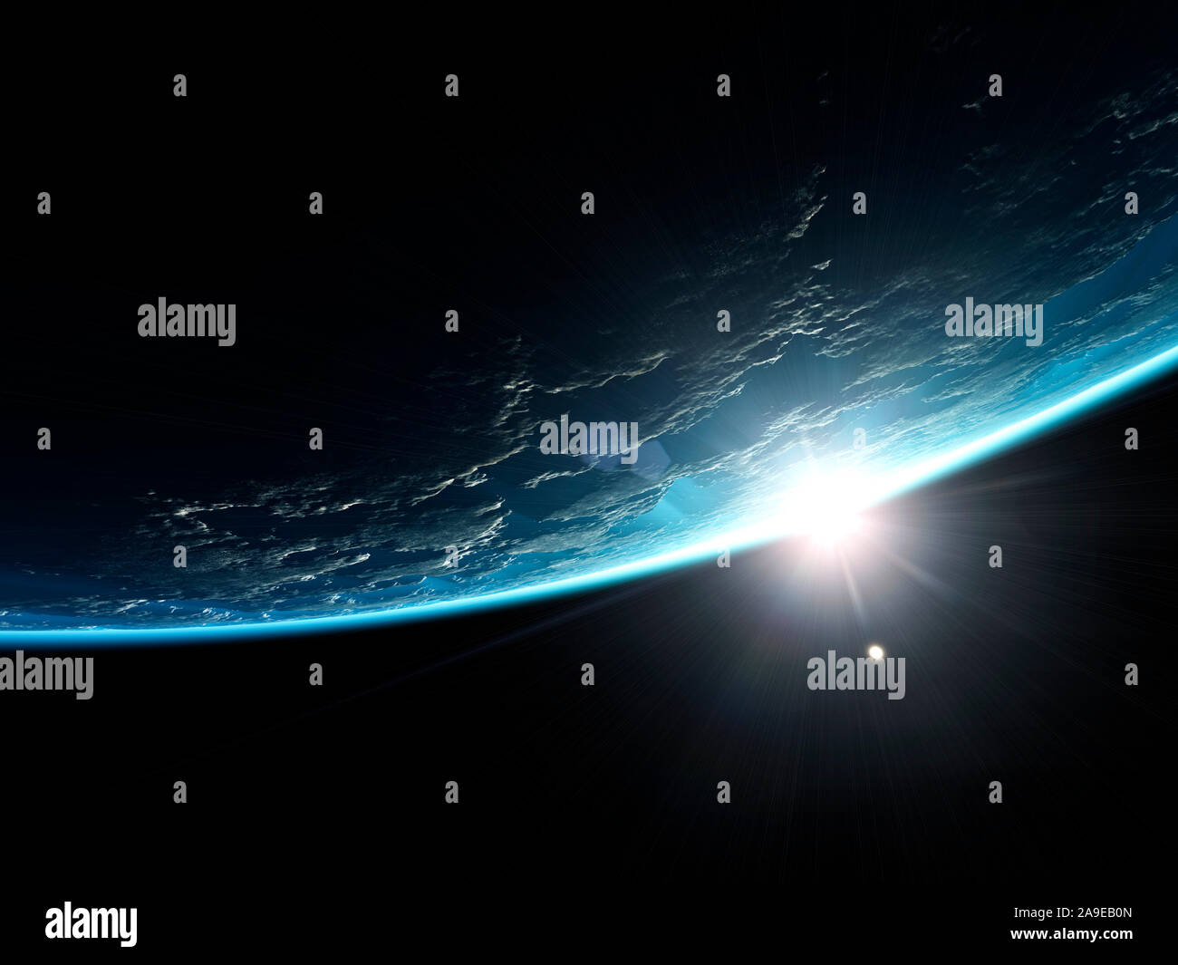An illustration of a nice deep space planet background Stock Photo - Alamy
