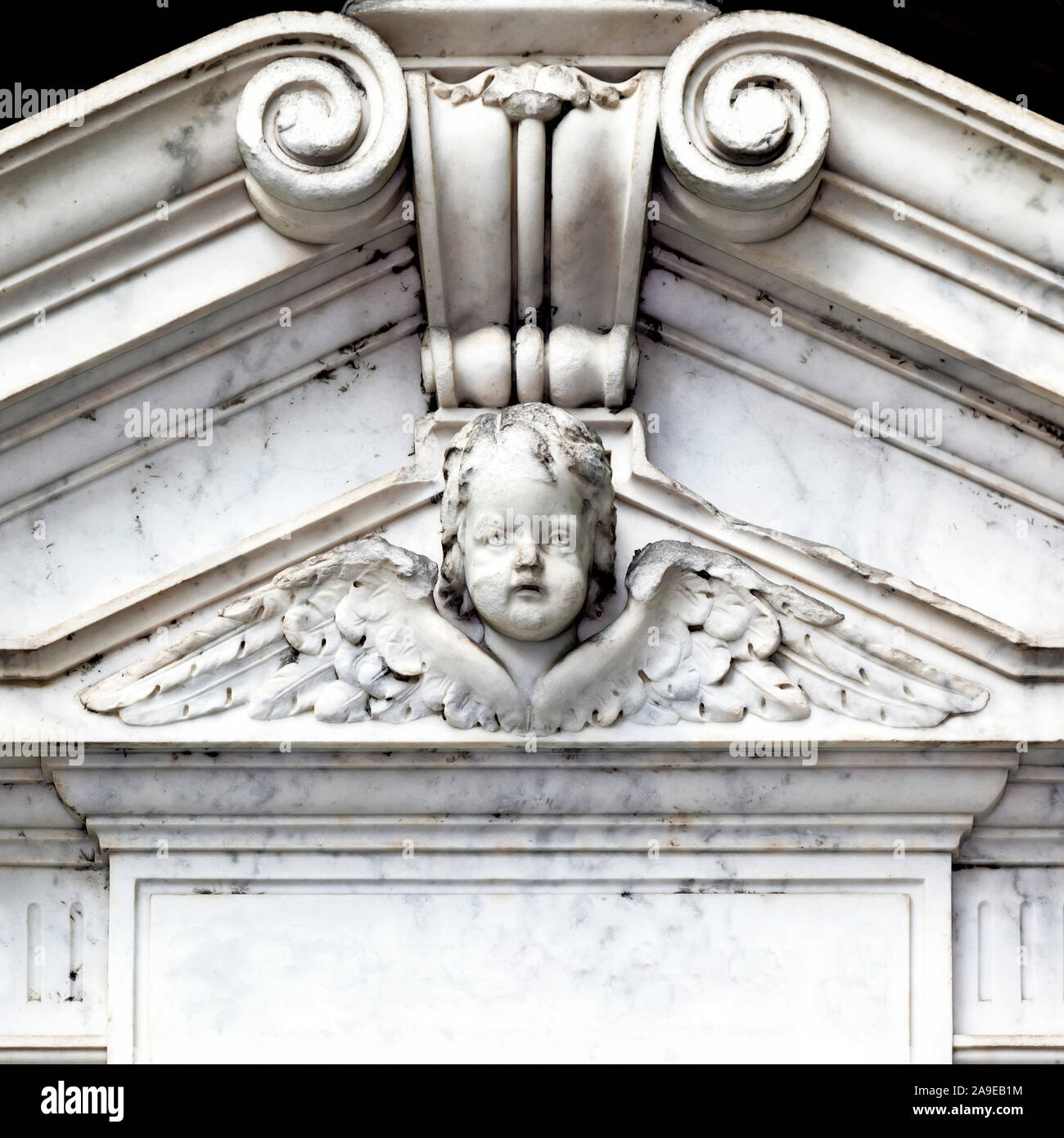 An image of an old grunge stone angel Stock Photo - Alamy