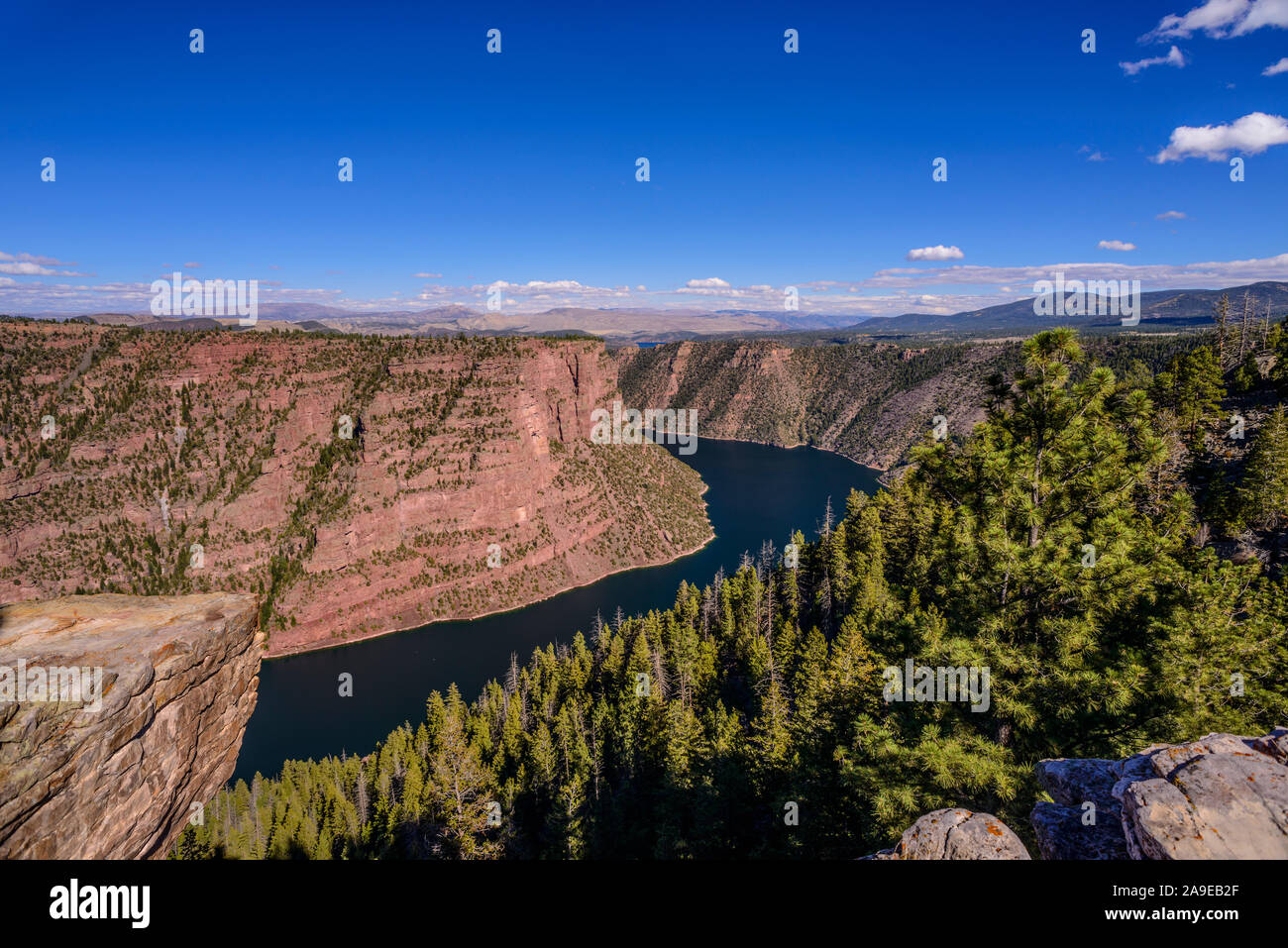 The USA, Utah, Dagett county, Manila, Flaming Gorge, Red canyon Stock ...