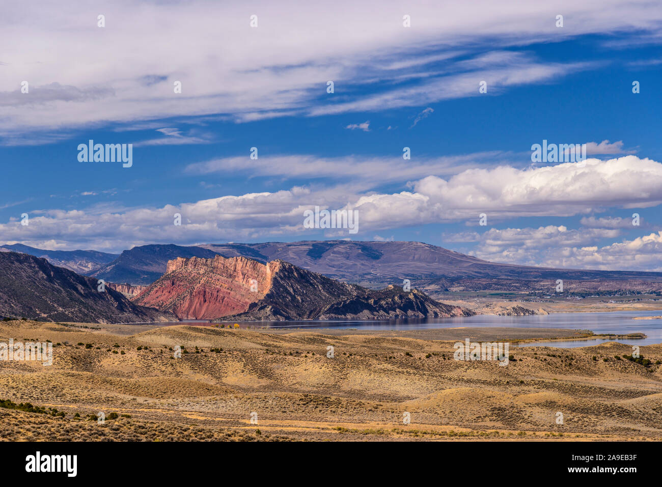The USA, Utah, Dagett county, Dutch John, Flaming Gorge reservoir ...