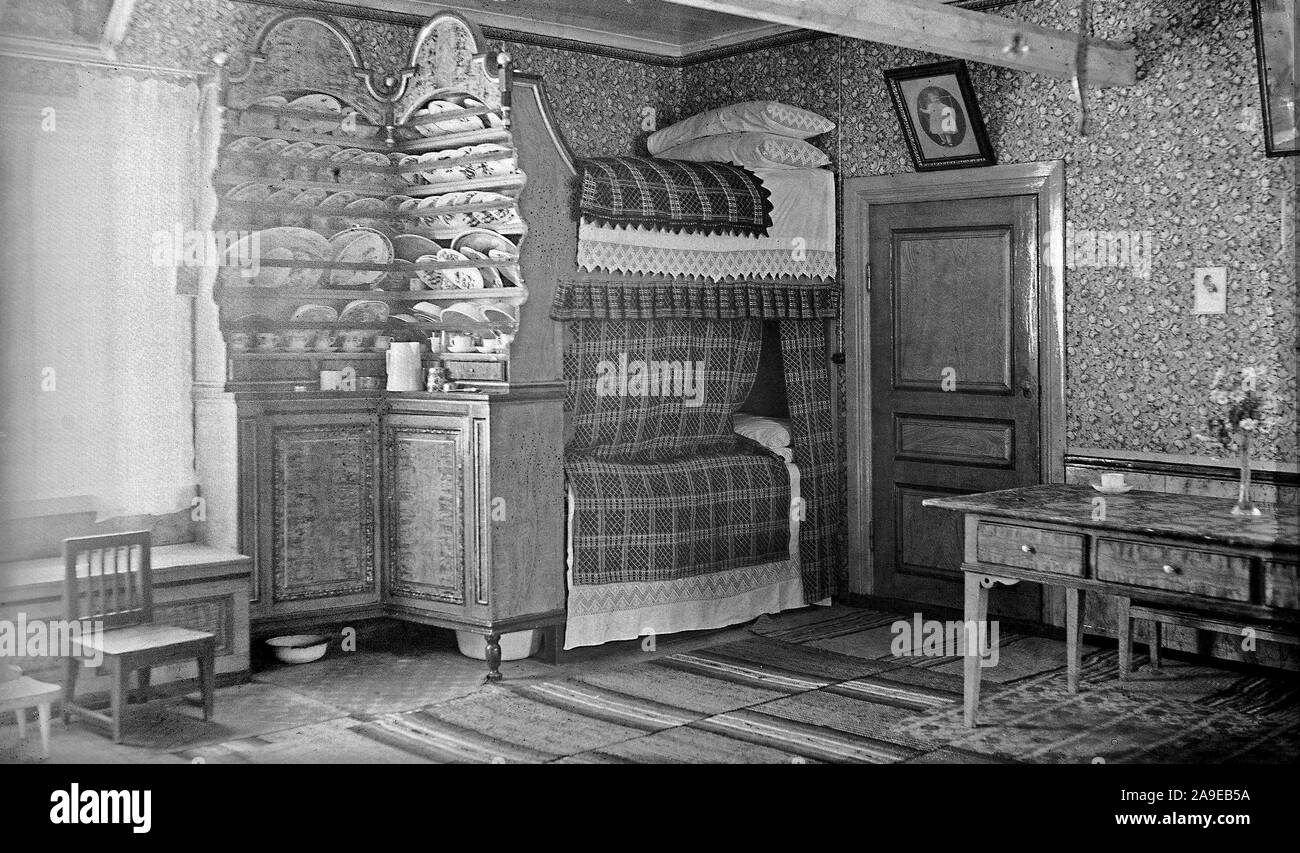 Interior from farmhouse, Replot, Korsholm ca. 1930 Stock Photo - Alamy
