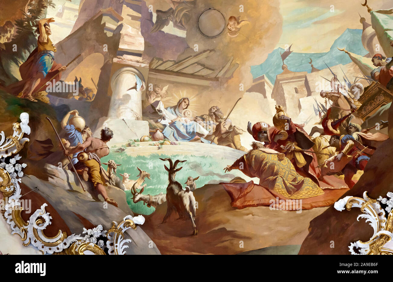 An image of a beautiful religious fresco Stock Photo - Alamy