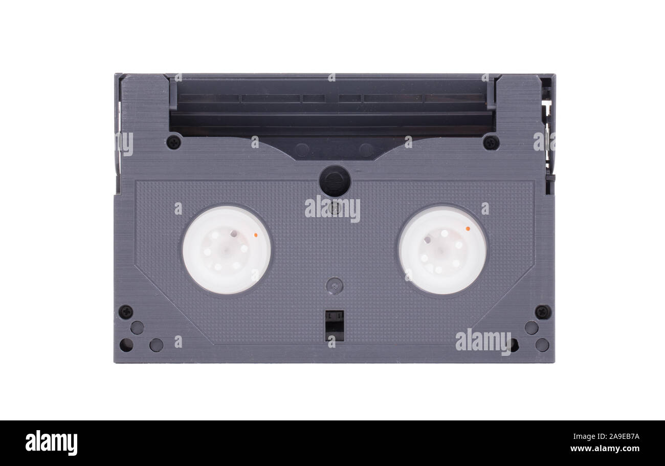 Old Video-8 cassette tape, isolated on white background Stock Photo - Alamy