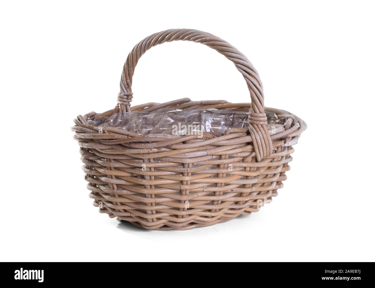 Dirty basket on a white background, isolated Stock Photo - Alamy