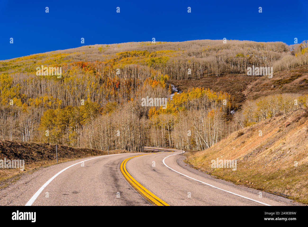 The USA, Utah, Garfield County, Boulder, Boulder Mountain, Scenic Byway ...