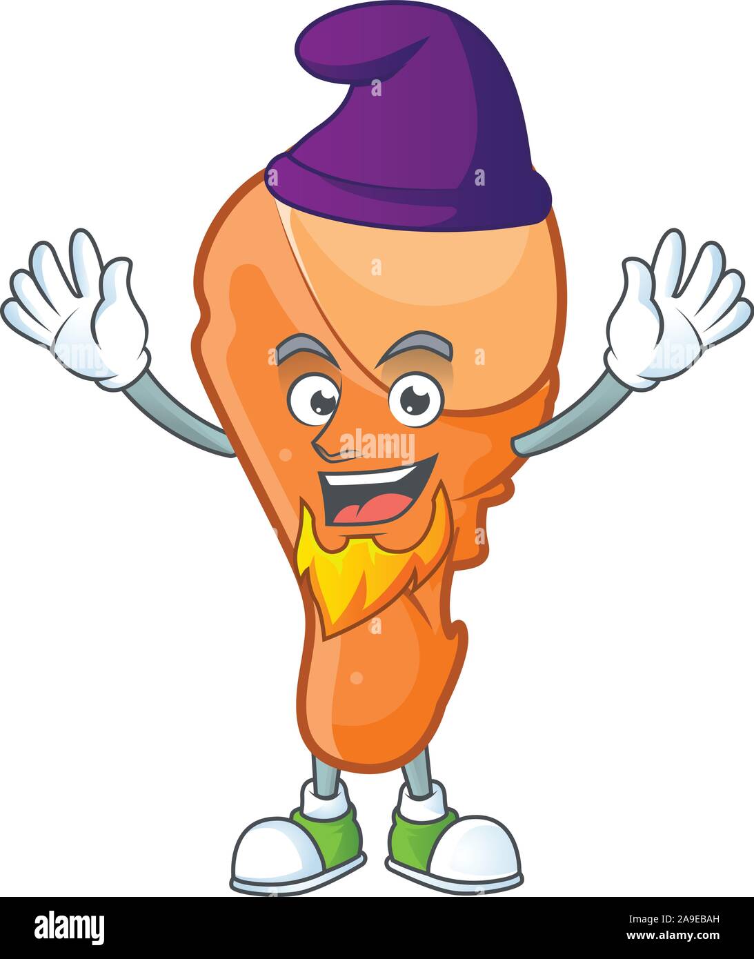 Chicken thigh cartoon with elf character mascot Stock Vector Image ...