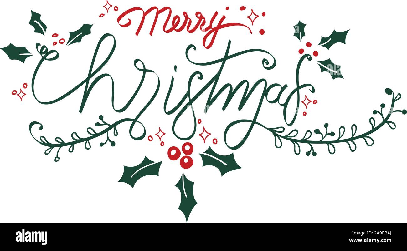 Merry christmas for wall decals, wall sticker - Vector Stock Vector ...